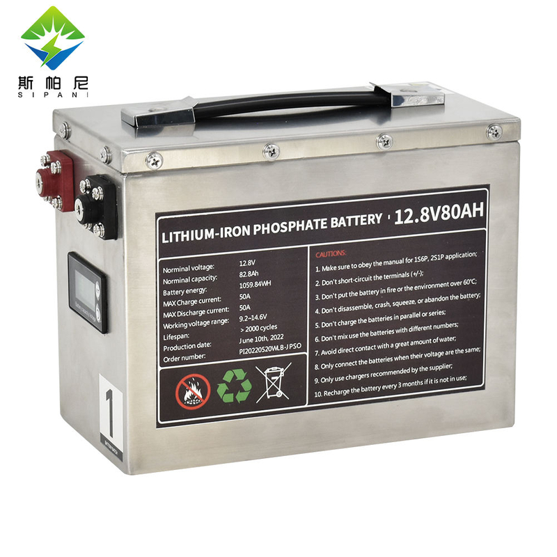 Customized 12.8v Long Life Lifepo4 Rechargeable Li-ion Storage 12v 80ah ...